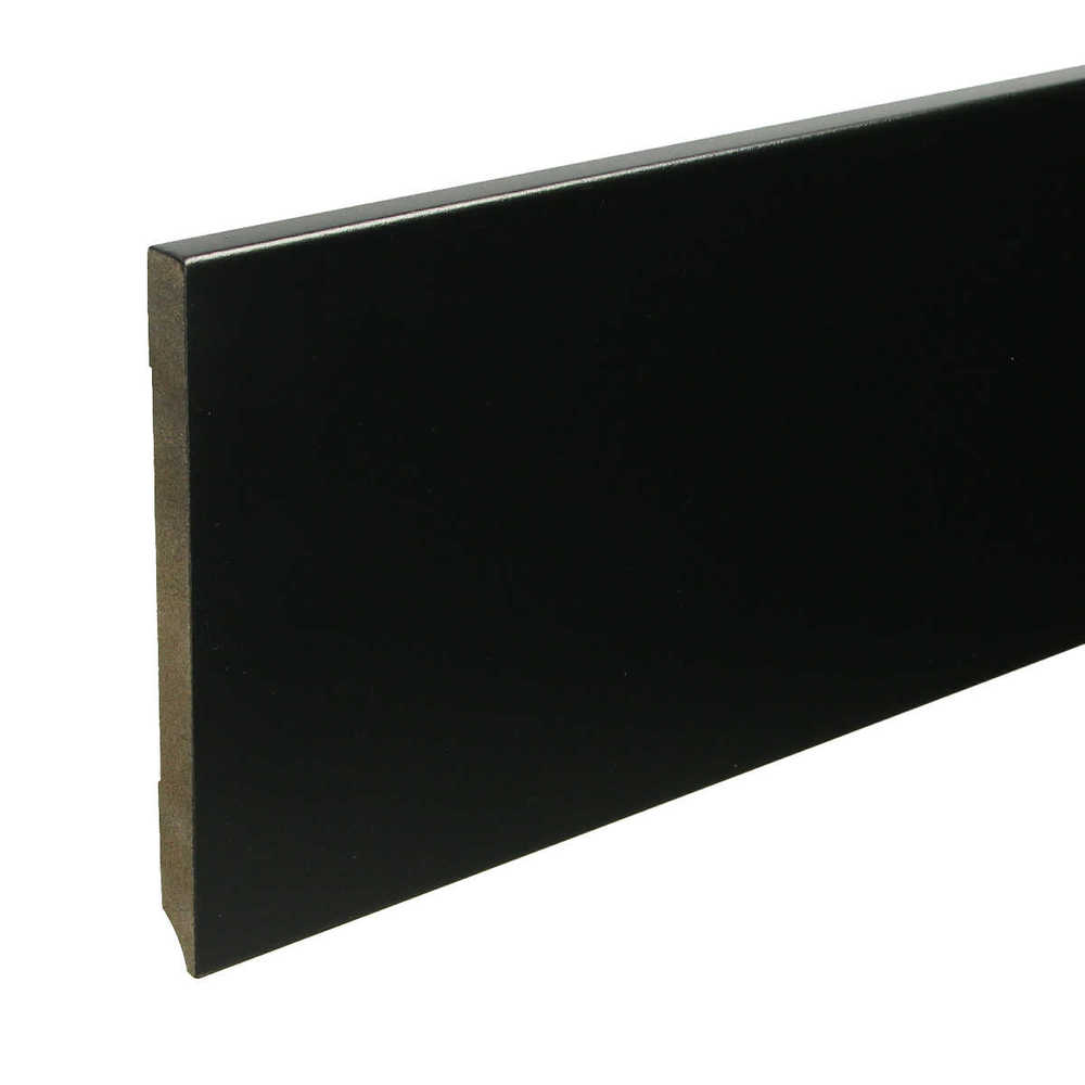 MDF Plint Zwart Gelakt - H 15 x D 1,2 x L 240 cm - Laminaat Design Shop.nl